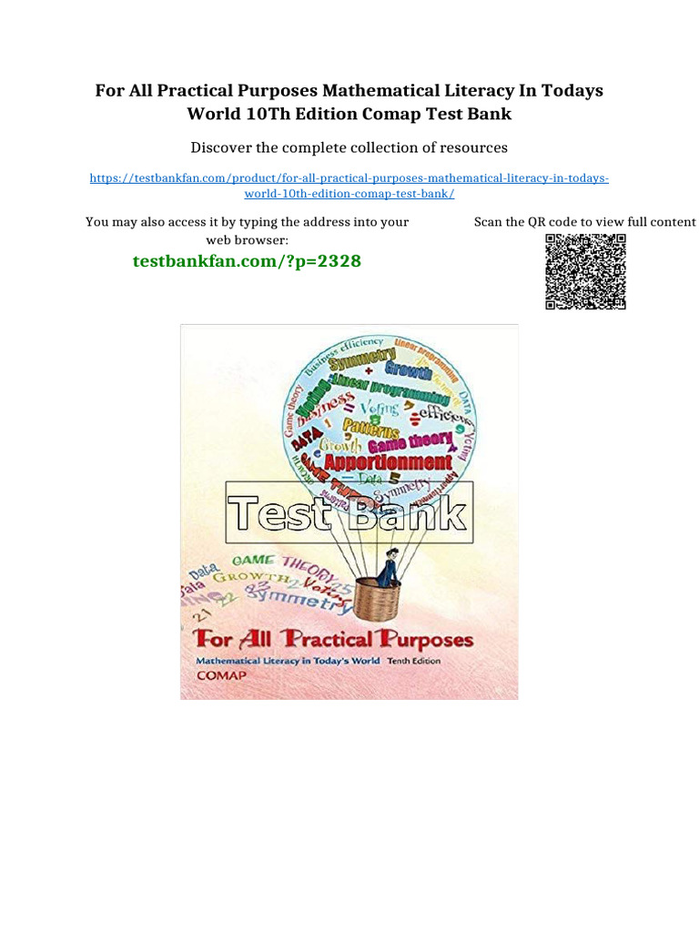For All Practical Purposes Mathematical Literacy in Todays World 10th ...