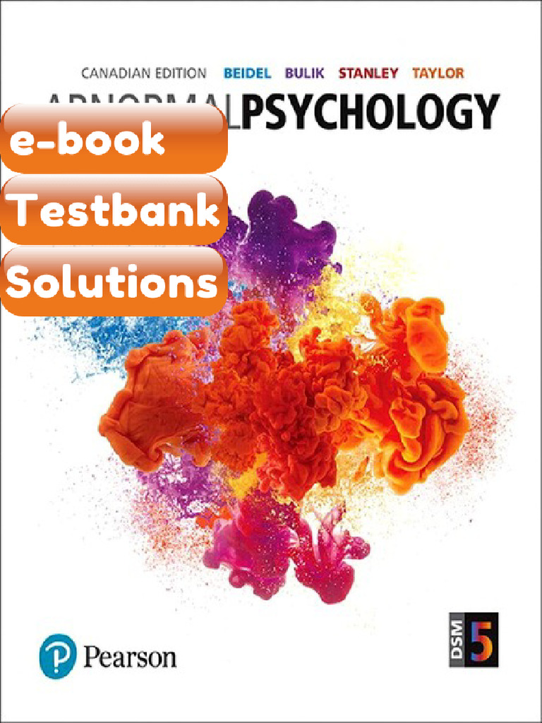 Testbank Abnormal Psychology First Canadian Edition by Deborah C ...