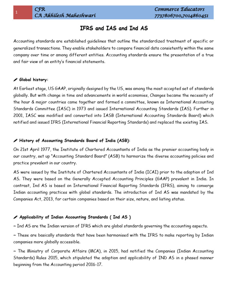 Ind As Applicability PDF | PDF | International Financial Reporting ...
