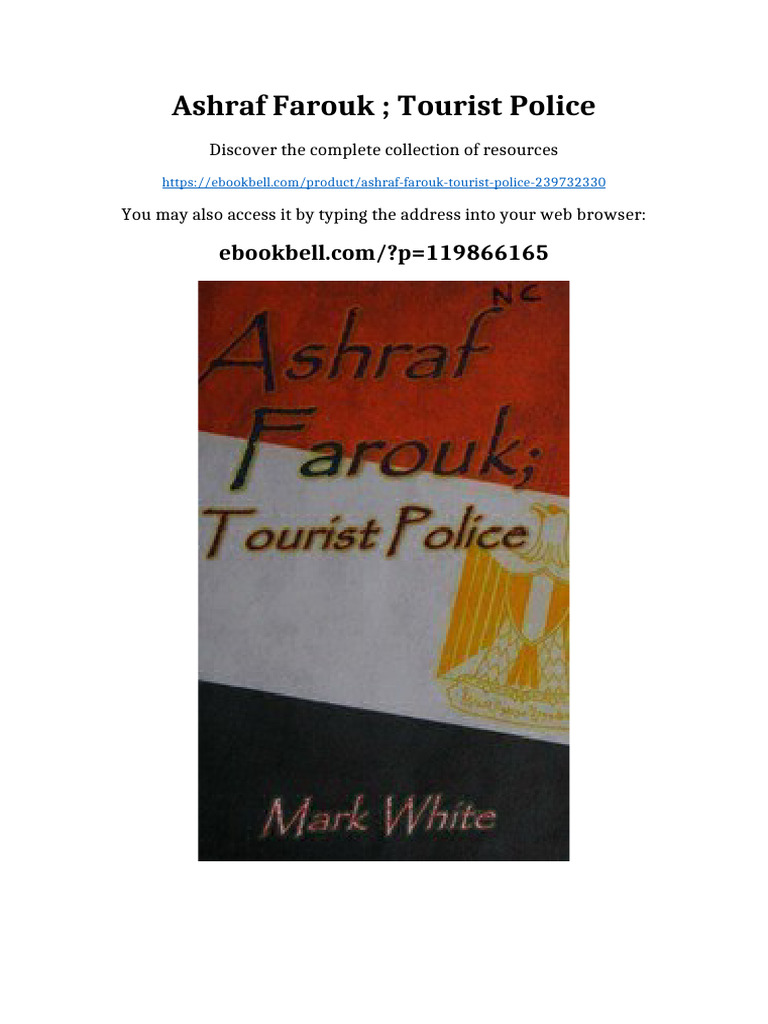 Ashraf Farouk ; tourist police Kindle & PDF Formats | PDF | Accuracy ...