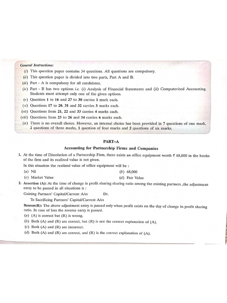 Sample Paper 3 | PDF