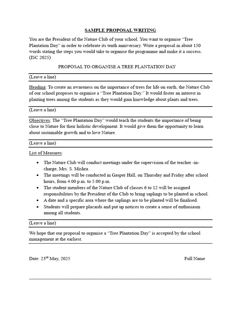 Sample Proposal Writing-Isc | PDF