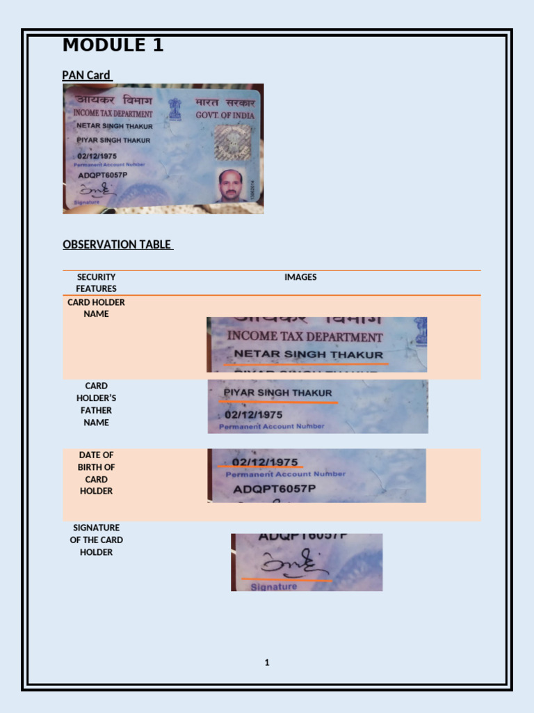 PAN Card | PDF