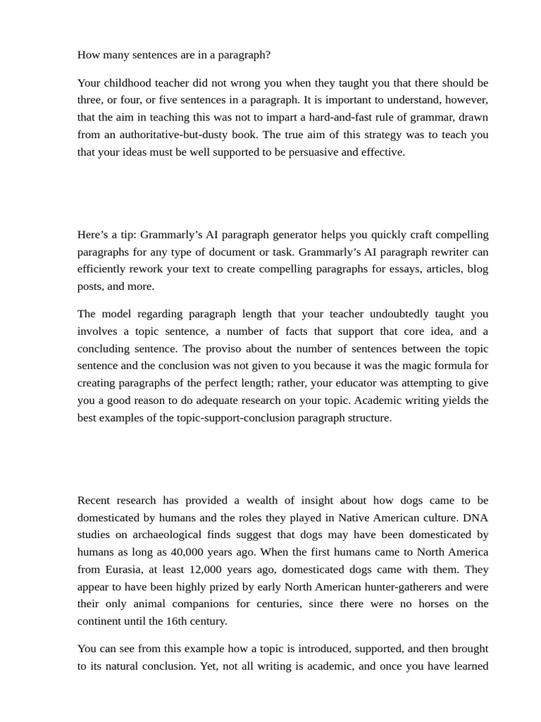 How Many Sentences Are in A Paragraph | PDF | Cognition
