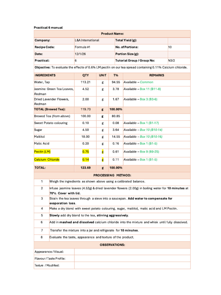 PDM Practical 6 Running Sheet | PDF