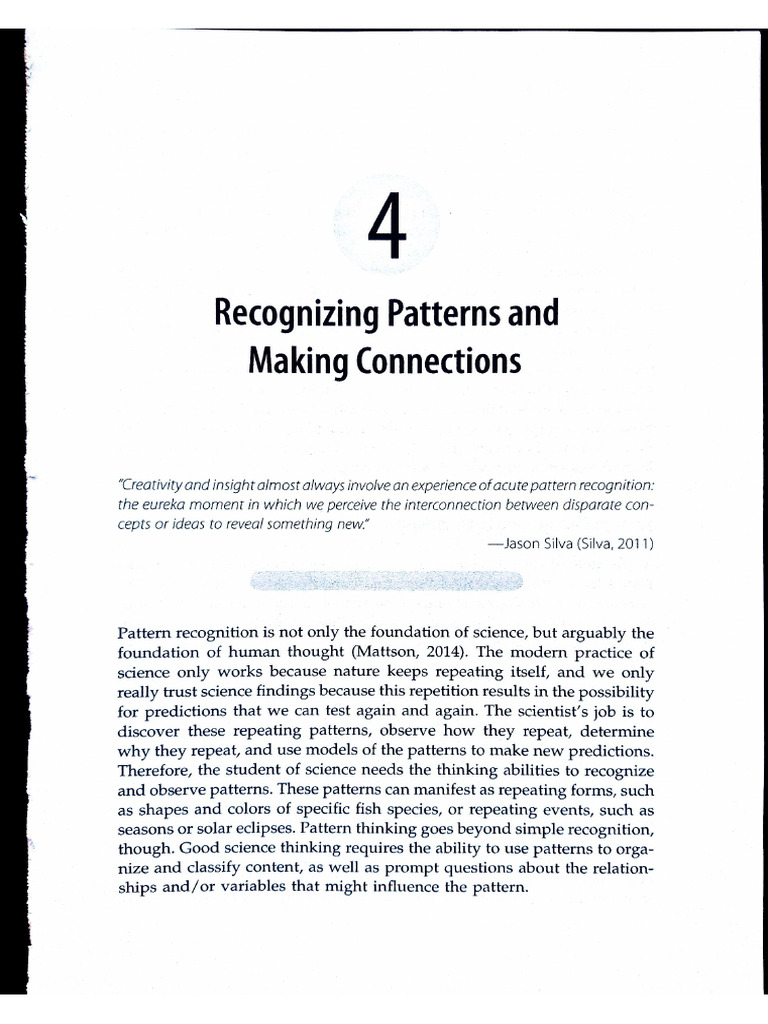 CH 4 Recognizing Patterns and Making Connections | PDF
