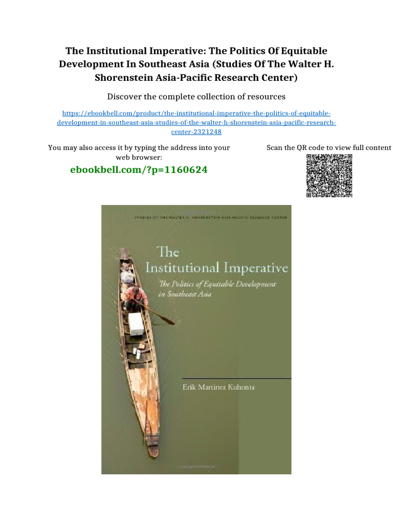 The Institutional Imperative: The Politics of Equitable Development in ...