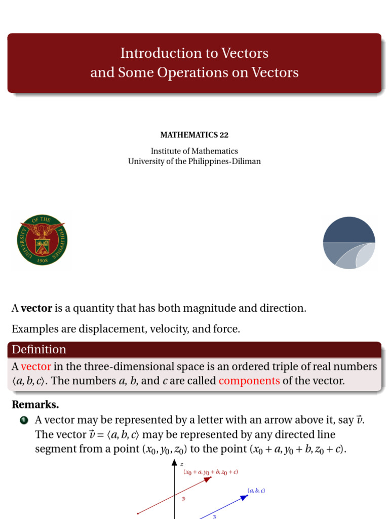 21 Introduction To Vectors | PDF | Euclidean Vector | Norm (Mathematics)