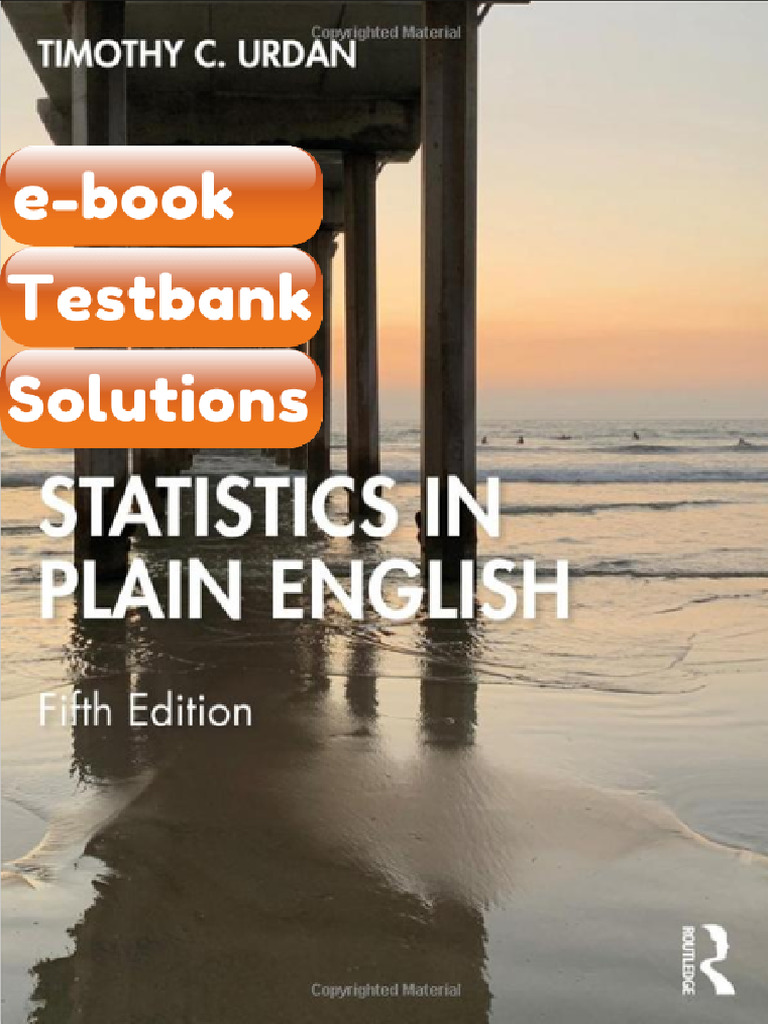 Testbank Statistics in Plain English 5th Edition by Timothy C Urdan ...