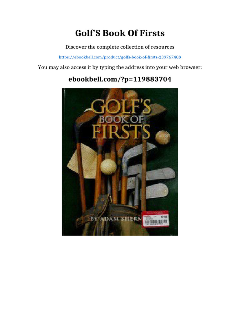 Golf's book of firsts pdf available | PDF | Amyloid Beta | Alzheimer's ...