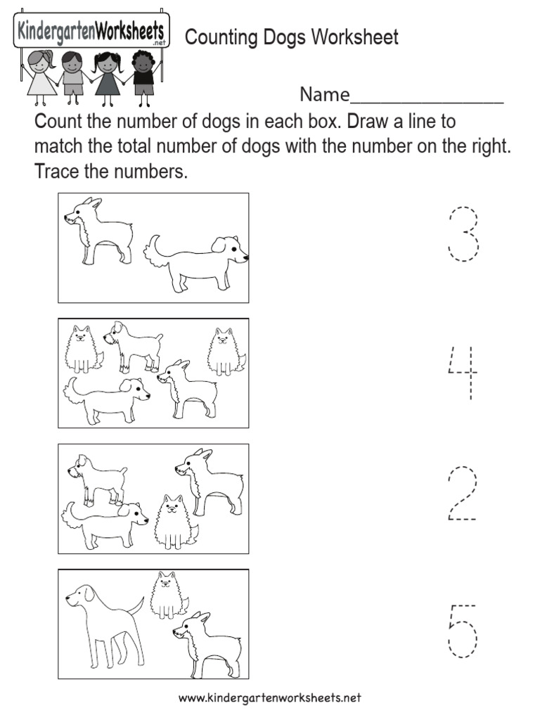 Counting Dogs Worksheet | PDF