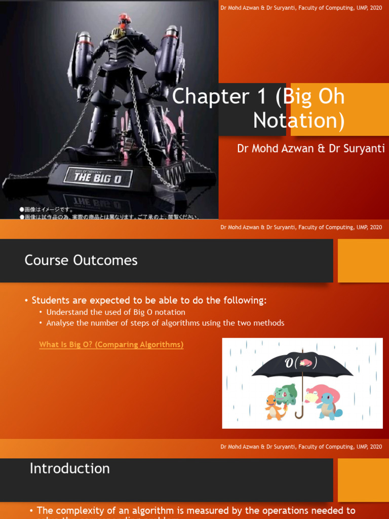 Chapter 1 - Big Oh Notation | PDF | Time Complexity | Complexity
