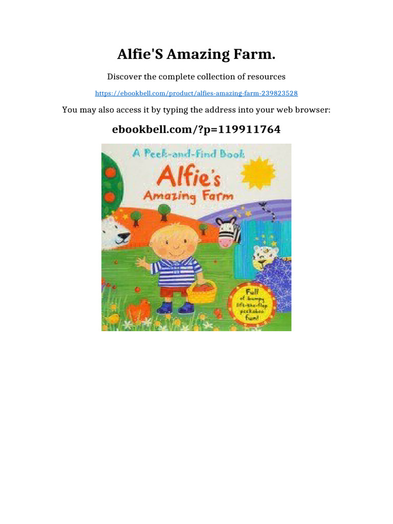Alfie's Amazing Farm. Full Access | PDF | Patent | Commodity