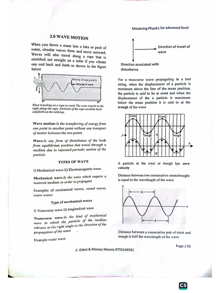 Waves Form 5 Mastering A Level Physics | PDF
