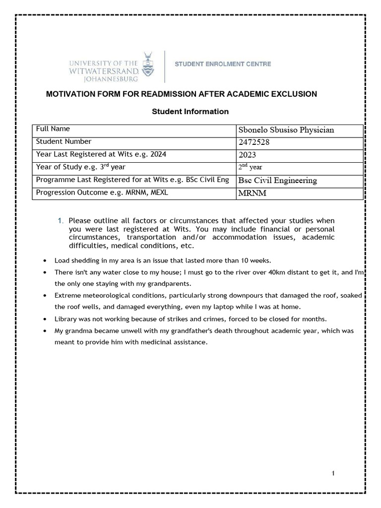 ADM Motivation Letter and CV | PDF | Cognition