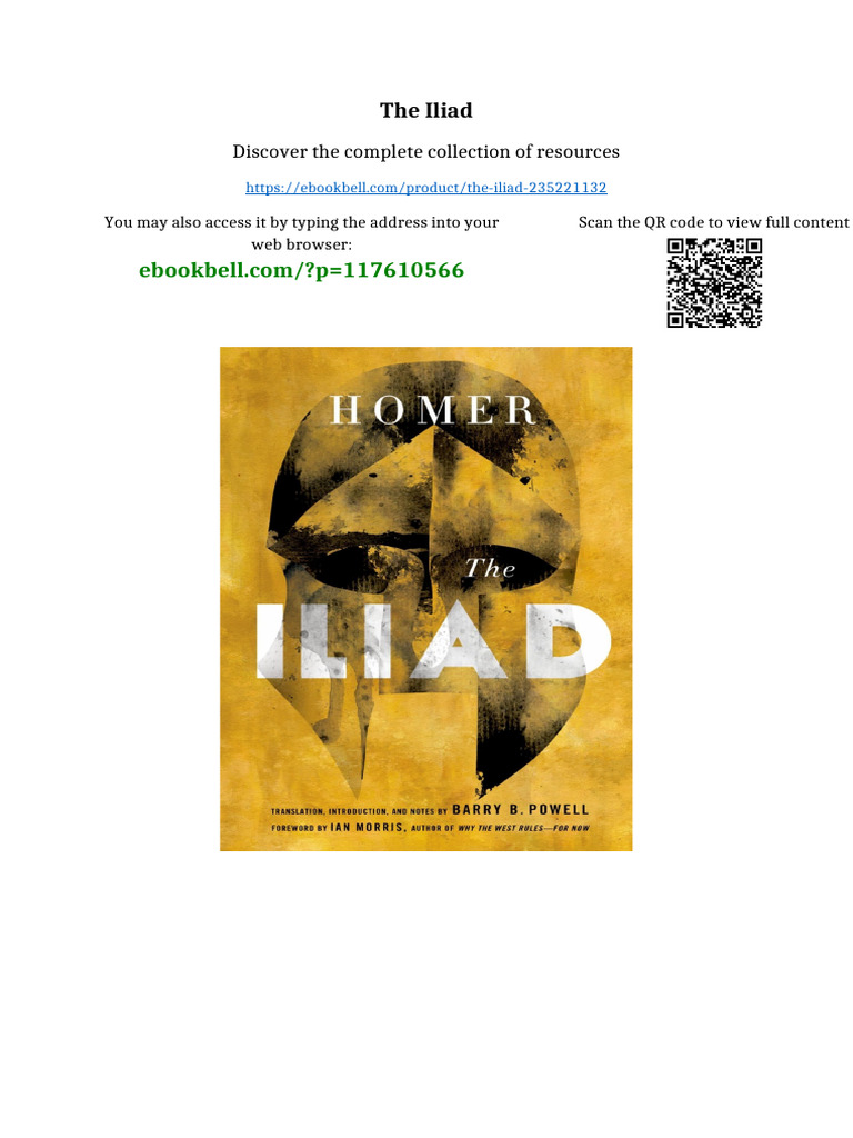 The Iliad Digital Version 2025 | PDF | Property