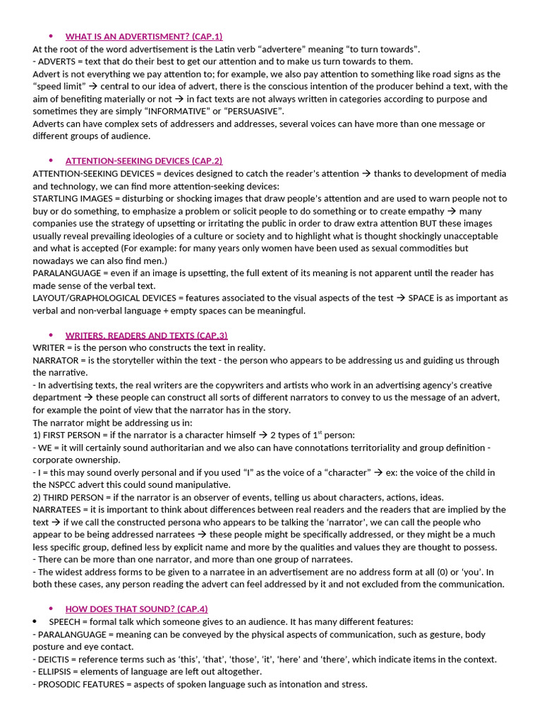 Language of Advertising | PDF | Narration | Advertising