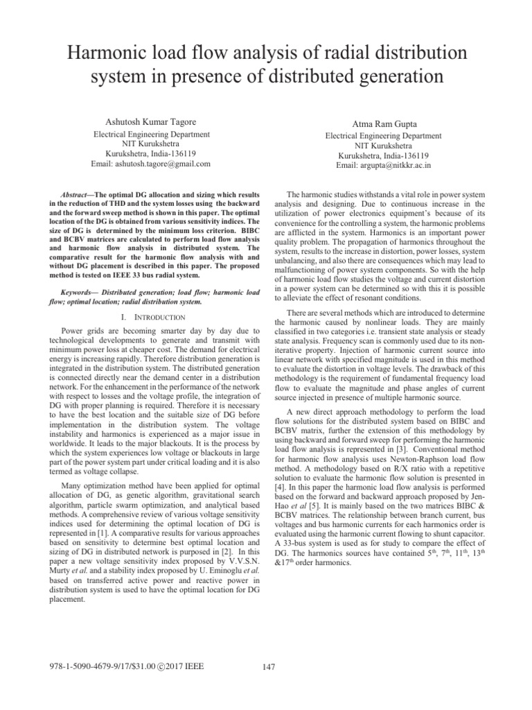 Conference Paper-HLFA With DG | PDF | Matrix (Mathematics) | Electrical ...