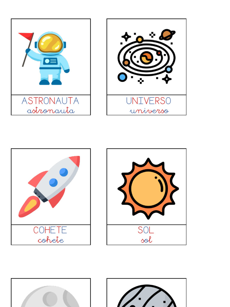Flashcards Espacio | PDF