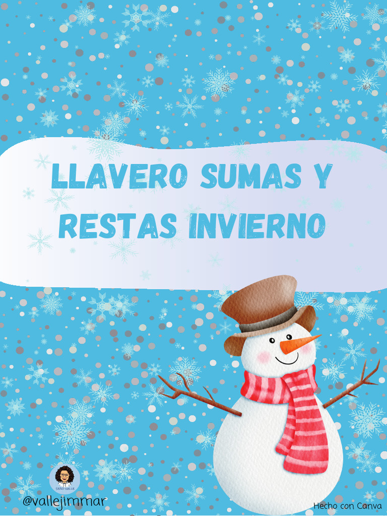 Llavero Sumas y Restas Invierno | PDF