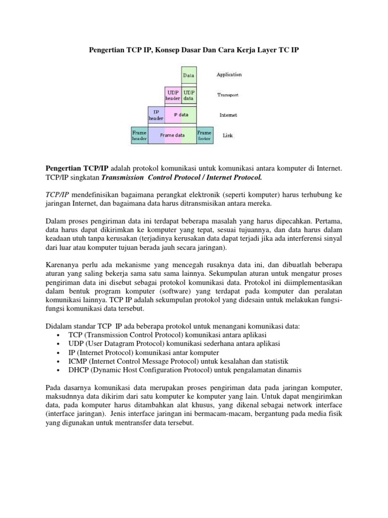 Pengertian TCP IP | PDF