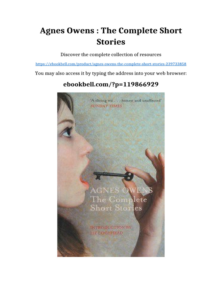 Agnes Owens: The Complete Short Stories Digital Download | PDF