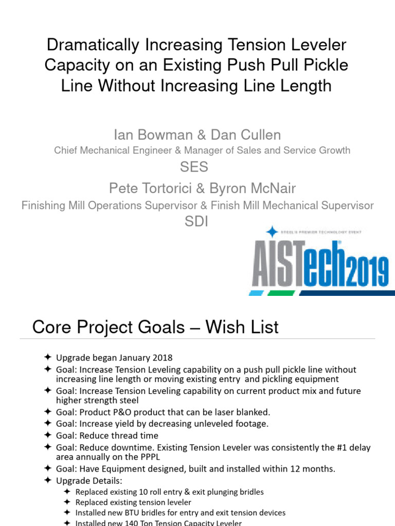 Dramatically Increasing Tension Leveler Capacity (Small PDF) | PDF ...