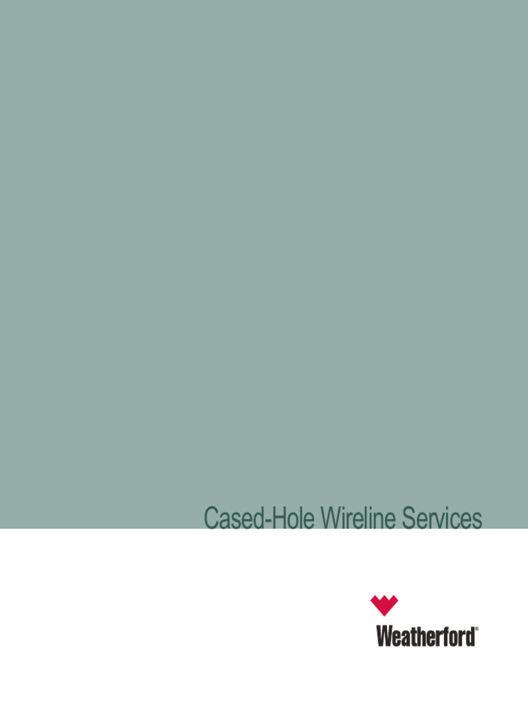 Weatherford-Cased Hole Wireline Services | PDF | Bios | Crane (Machine)