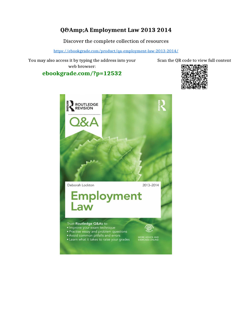 Q&A Employment Law 2013 2014 available all format | PDF | Teachers ...