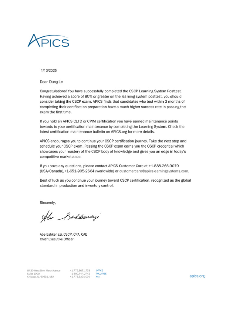 Explore - Pass - APICS | PDF