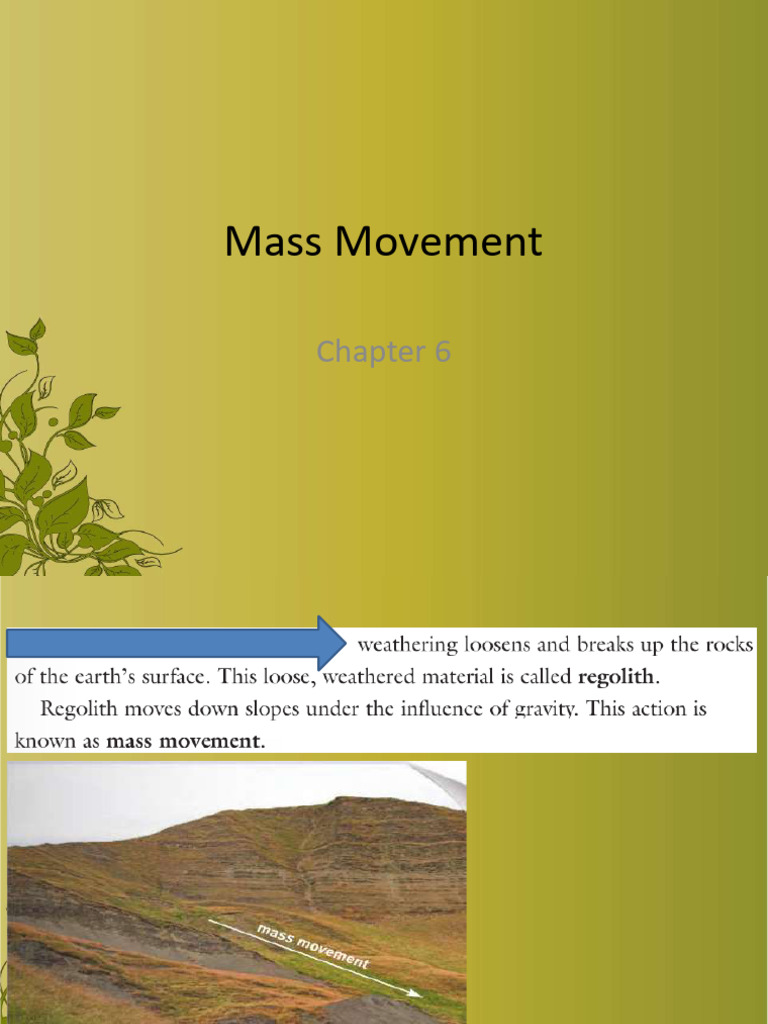 Chapter 6 Mass Movement | PDF
