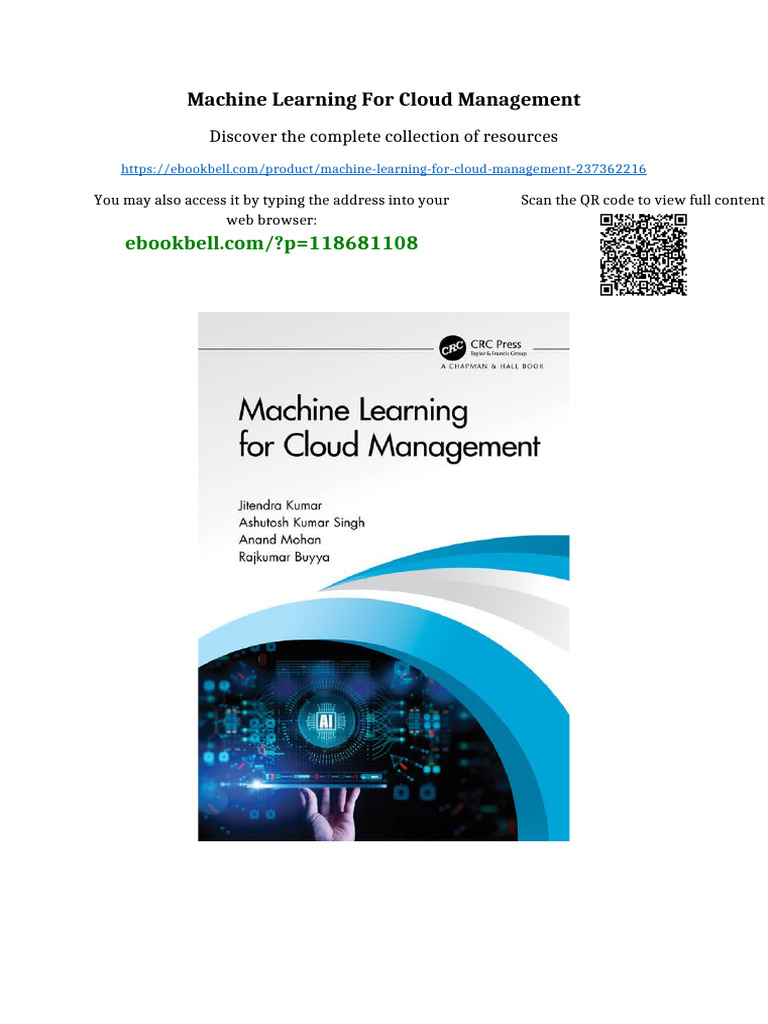 Machine Learning for Cloud Management available any format | PDF ...