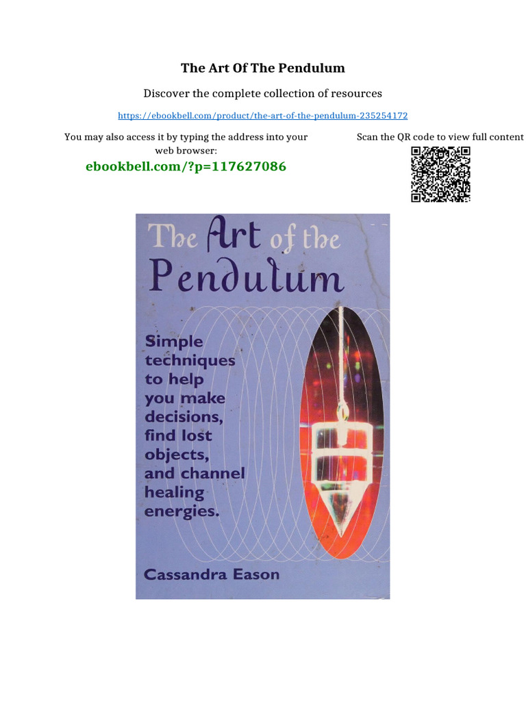 The Art of The Pendulum Available Any Format | PDF | Plastic ...