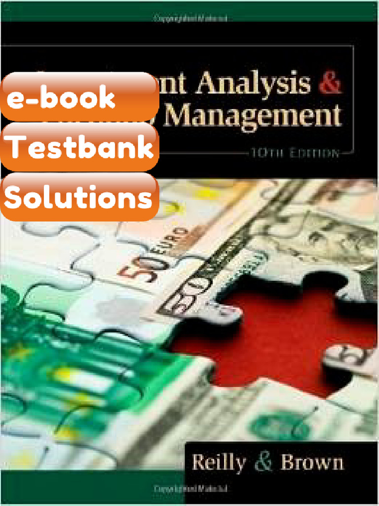 Testbank Analysis of Investments and Management of Portfolios IE 10th ...