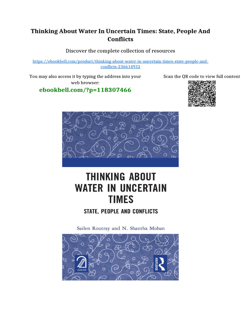Thinking about water in uncertain times: state, people and conflicts ...
