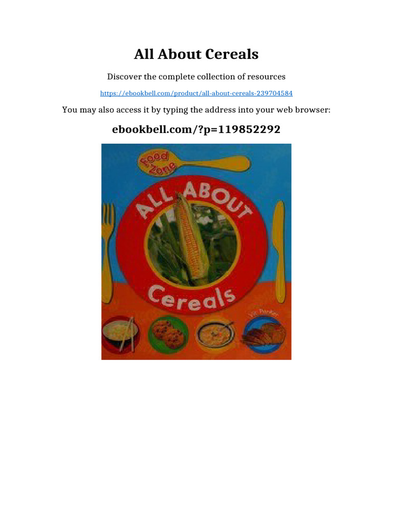 All about cereals available instanly | PDF | Anxiety | Cognitive ...