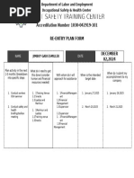 OSHE Re-Entry Action Plan Template | PDF | Personal Protective ...