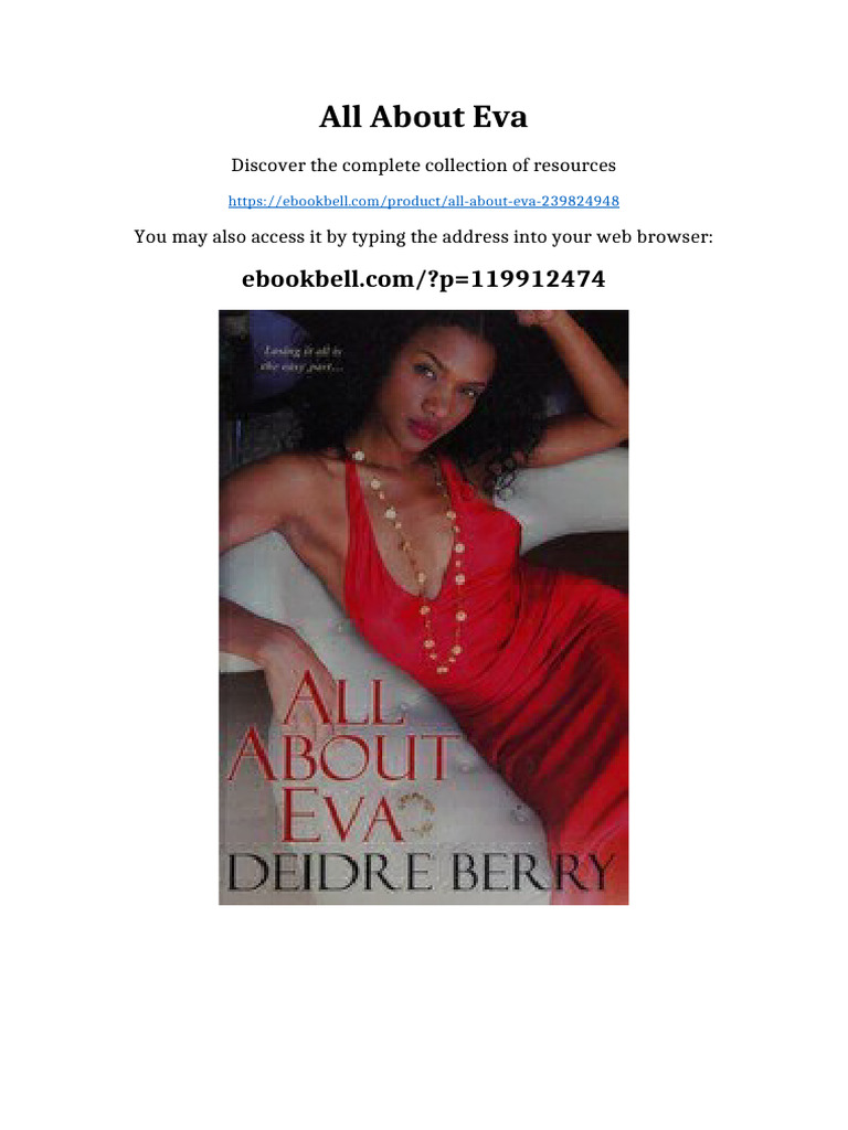 All about Eva pdf available | PDF | Intellectual Property | Project ...