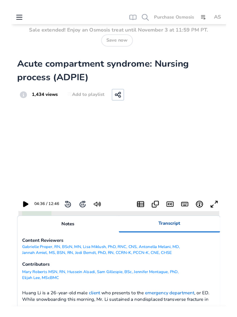 Acute Compartment Syndrome_ Nursing Process (ADPIE)_ Video, Causes ...