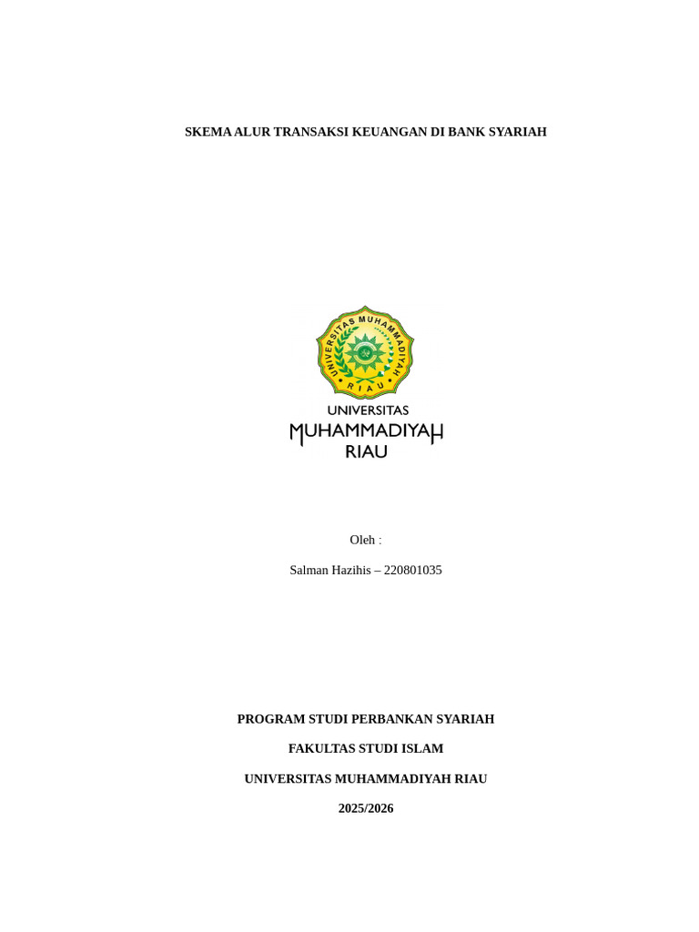 Skema Alur Transaksi Keuangan Di Bank Syariah - Compressed | PDF