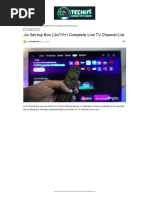 Jio TV Channel Number List PDF | PDF