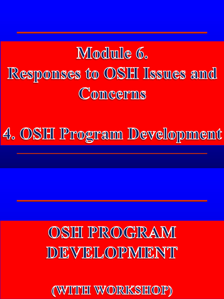 Day 4. (3.00-4.00) OSH Program Development | PDF | Occupational Safety ...