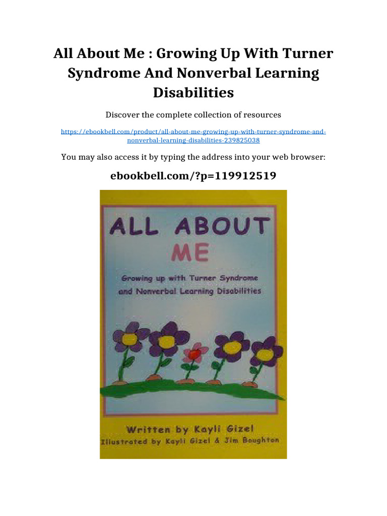 All About Me: Growing Up With Turner Syndrome and Nonverbal Learning ...