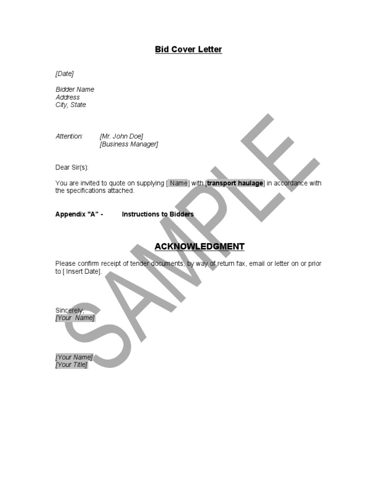 R5-6a Request For Transport Quotation Letter-RFQ - SAMPLE | PDF