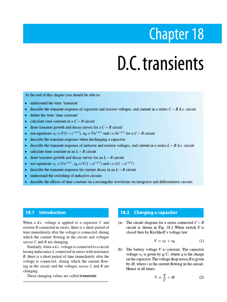 TOPIC 1 - DC Transients | PDF