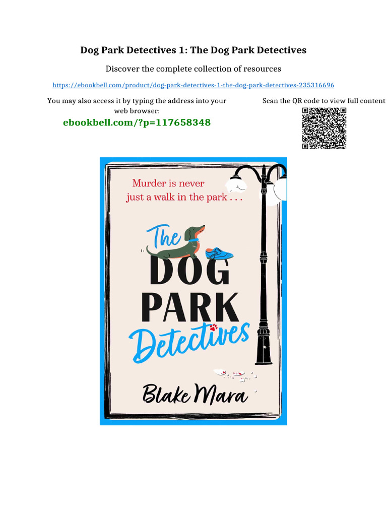 Dog Park Detectives 1: The Dog Park Detectives download full chapters ...