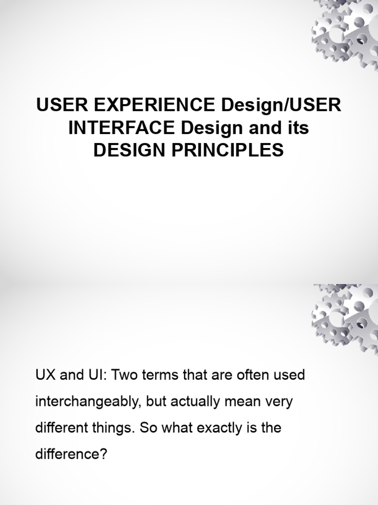 CHAPTER VIII UI UX Design and Its Design Principles | PDF | User ...