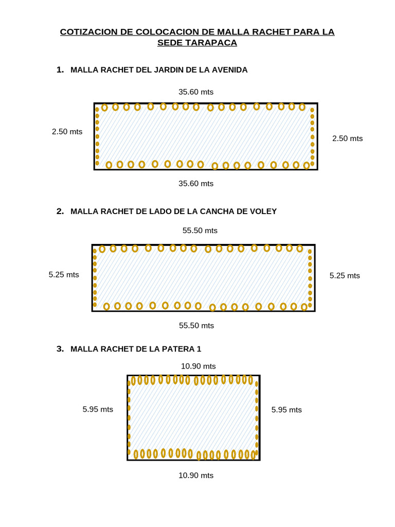 Cotizacion de Malla Rachet | PDF