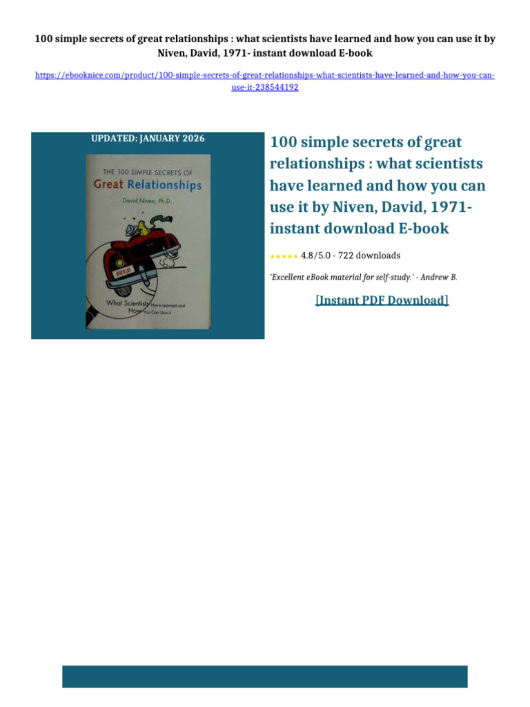 100 simple secrets of great relationships : what scientists have ...