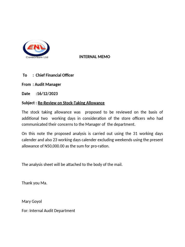 Account Memo | PDF